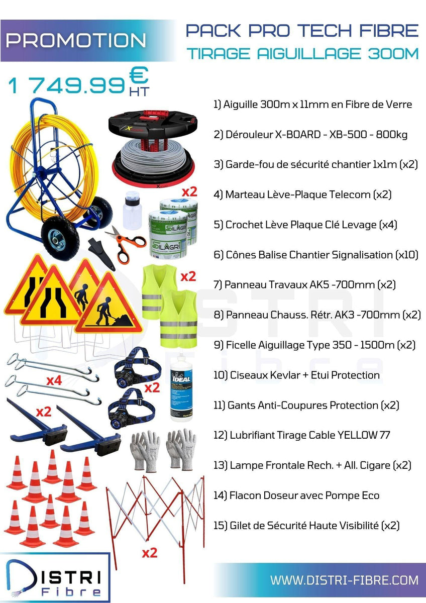Pack Pro Tech TIRAGE AIGUILLAGE - 300M – DISTRI-FIBRE