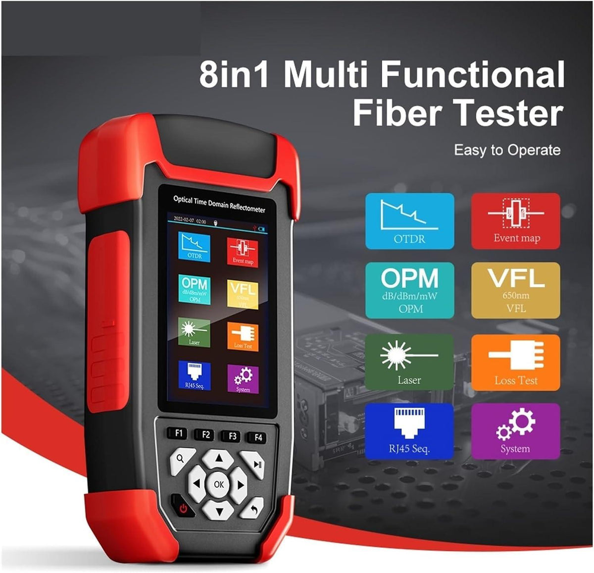 Réflectomètre OTDR Portatif 8 en 1 - Fibre Optique – DISTRI-FIBRE