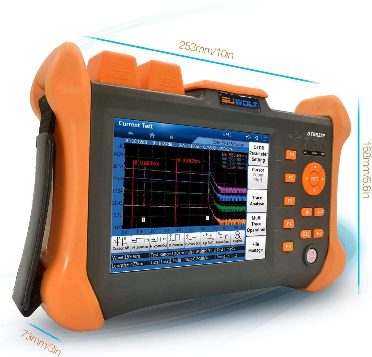 Réflectomètre OTDR Fibre Optique 120km écran tactile testeur ...